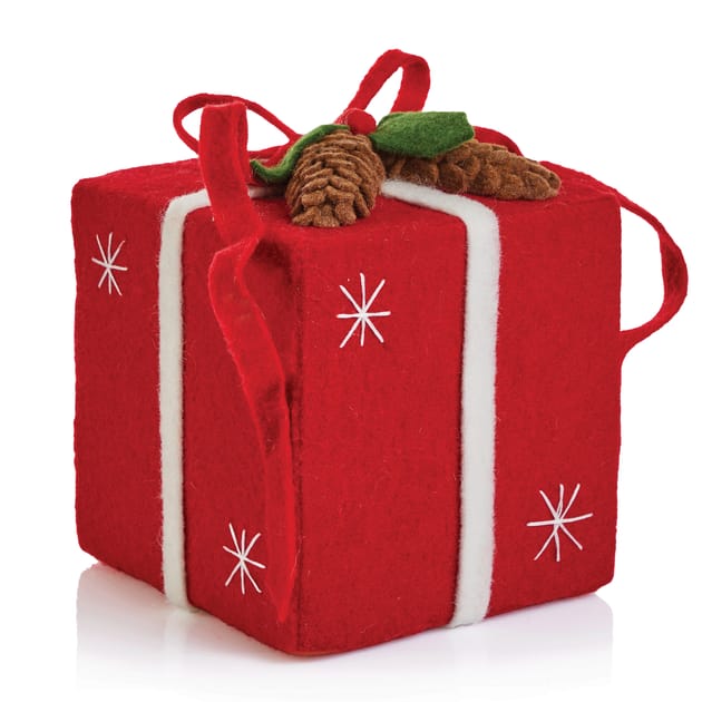 Winter Charm Large Felt Christmas Present Decoration | Home Bargains