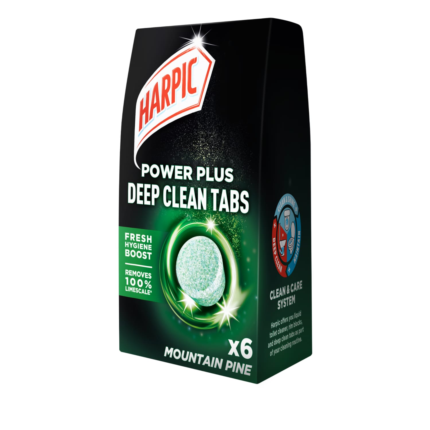 Harpic Power Plus Deep Clean Mountain Pine Tabs | Home Bargains