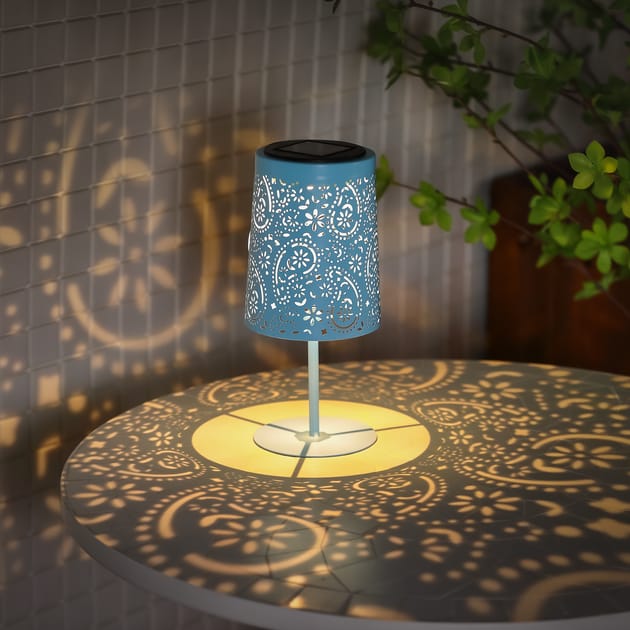 Firefly Metal Table Solar Light | Home Bargains