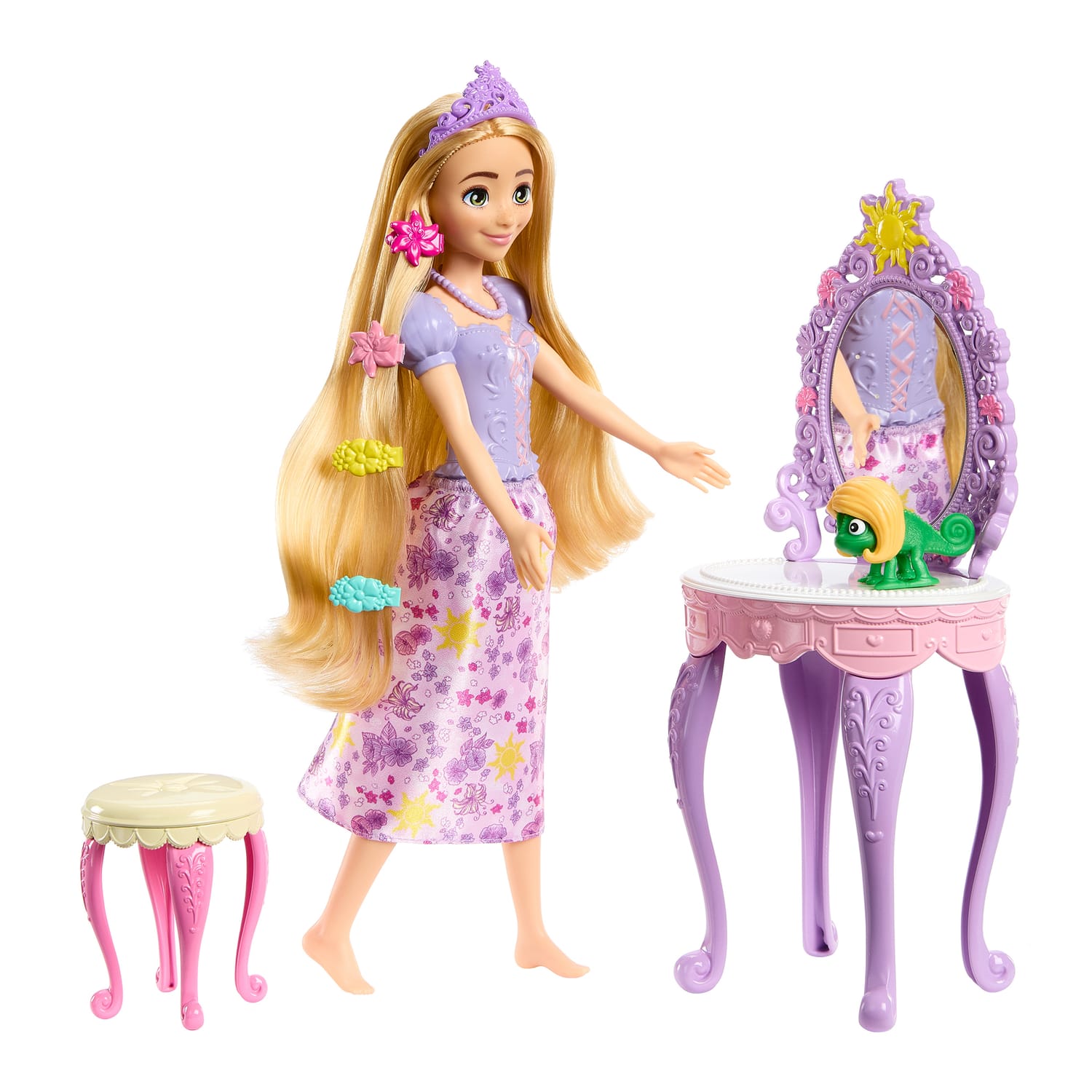 Disney Princess Rapunzel Doll Vanity and Accessories HLX28 | Home Bargains