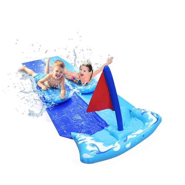 Hello Summer Two Lane Water Slide | Home Bargains