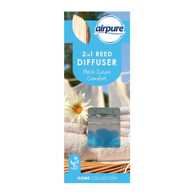 Airpure Reed & Bead Diffuser 2-in-1 30ml - Fresh Linen Comfort | Home ...