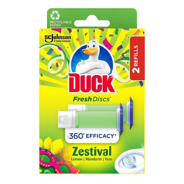 Duck Fresh Discs Refills 2 x 36ml - Zestival | Home Bargains