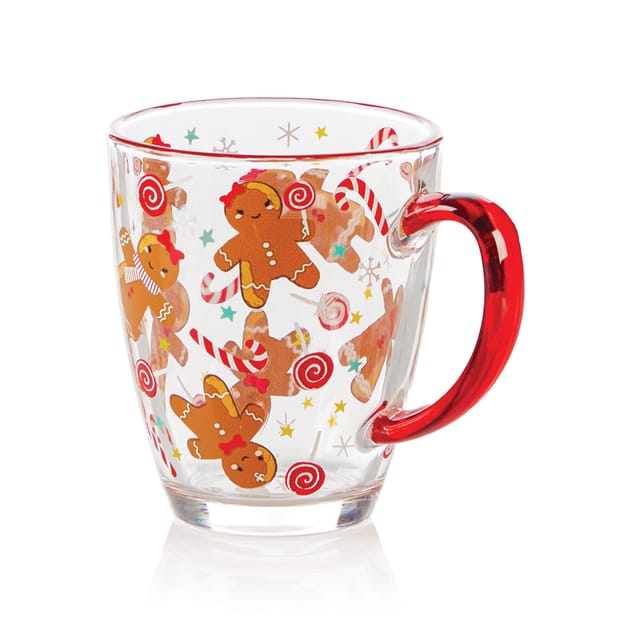 Home Collections Glass Mug - Gingerbread | Home Bargains