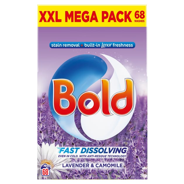 Bold Lavender & Camomile Washing Powder 3.4kg 68 Washes | Home Bargains
