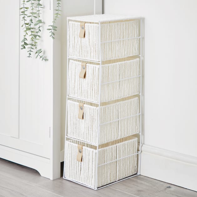 Home Collections 4 Drawer Paper Rope Unit | Home Bargains