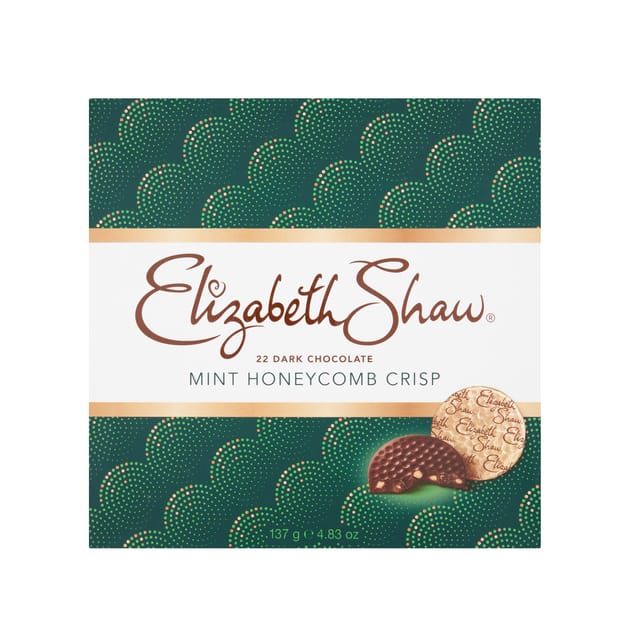 Elizabeth Shaw 22 Dark Chocolate Mint Honeycomb Crisp 137g | Home Bargains
