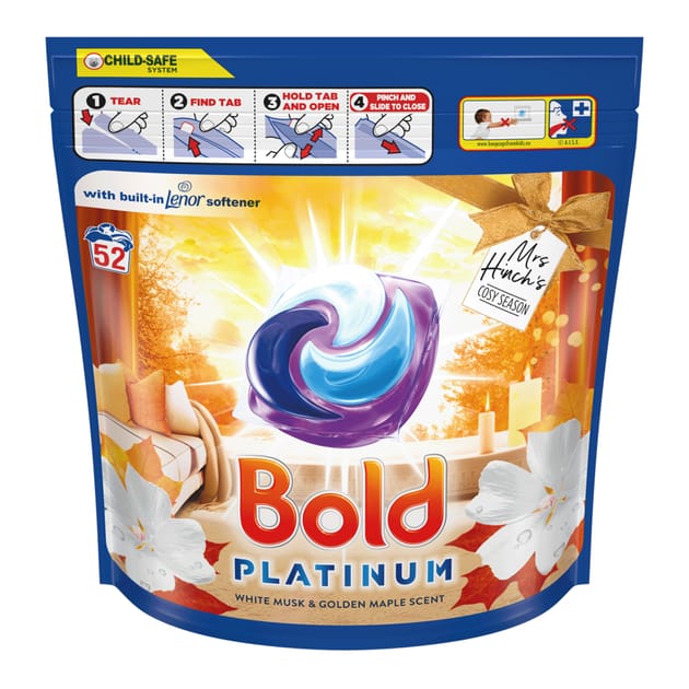 Bold Platinum Mrs Hinch Pods 52 Washes - Cosy Season | Home Bargains