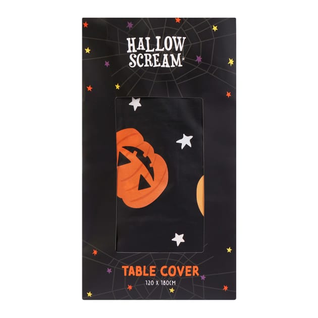 Hallow Scream Pumpkin Table Cover | Home Bargains