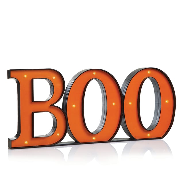 Haunted House LED Boo Sign | Home Bargains