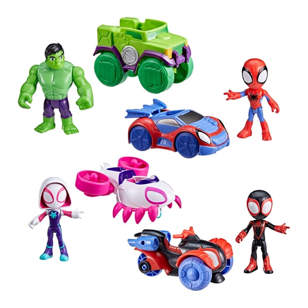 Marvel Spidey and His Amazing Friends Hero Wheels 4 Pack 4-Inch Action ...