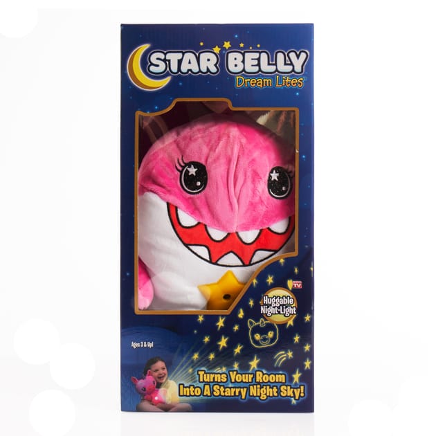 Star Belly Dream Lites Huggable Night-Light - Pink Shark | Home Bargains