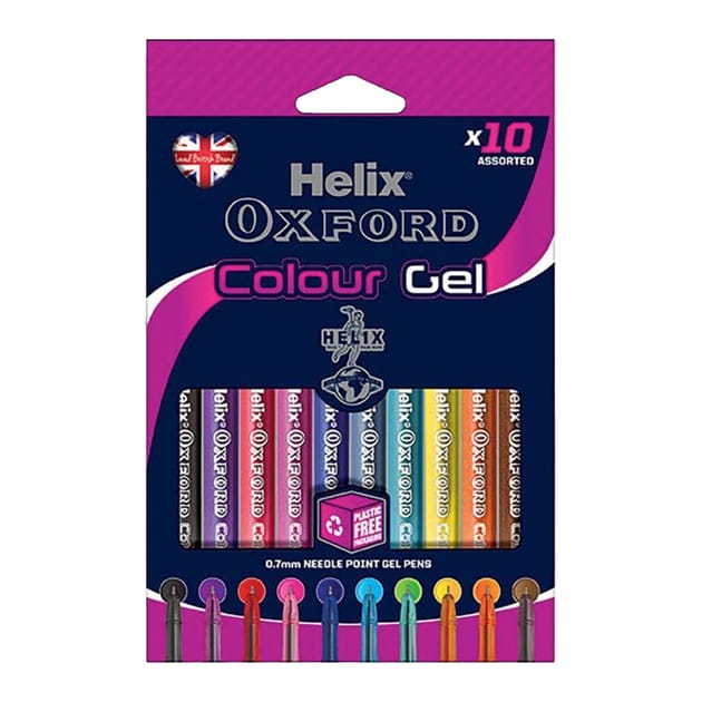 Helix Oxford Gel Pens 10 Pack | Home Bargains