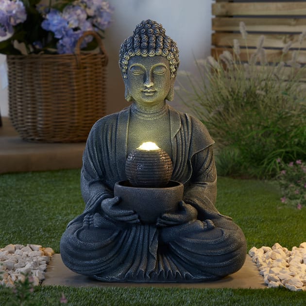 Jardin LED Buddha Water Feature | Home Bargains