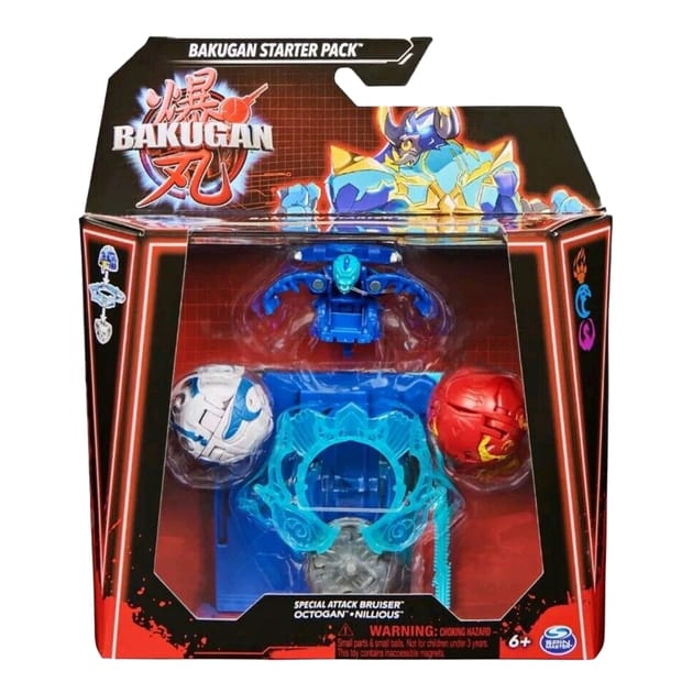 Bakugan Starter 3-Pack - Special Attack Bruiser, Octagon, Nillious ...