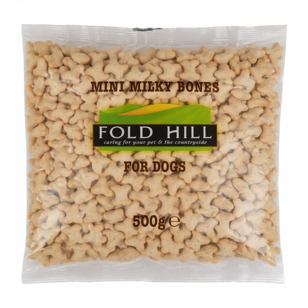Fold Hill Mini Milky Bones 500g | Home Bargains