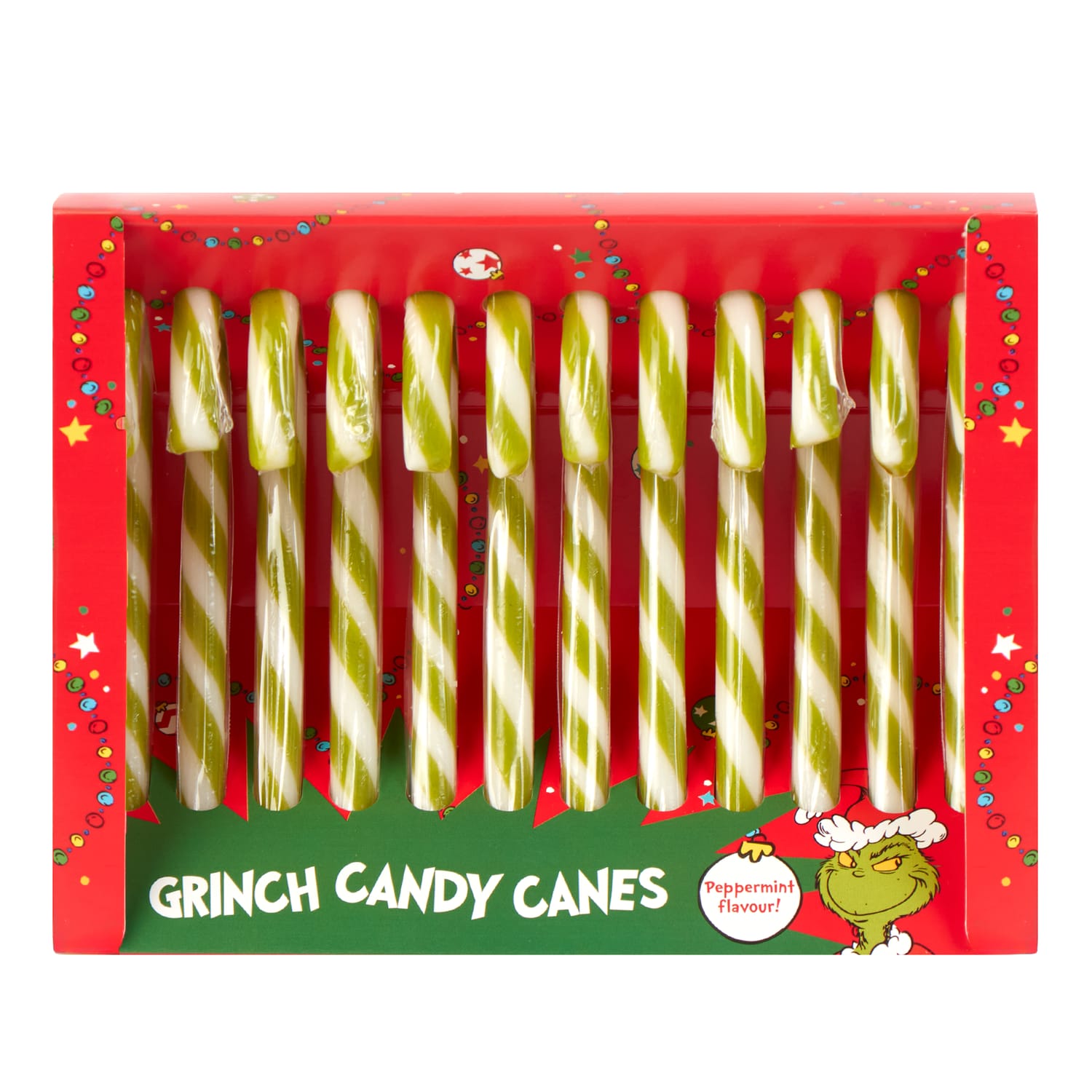 Grinch Candy Canes 12 Pack | Home Bargains