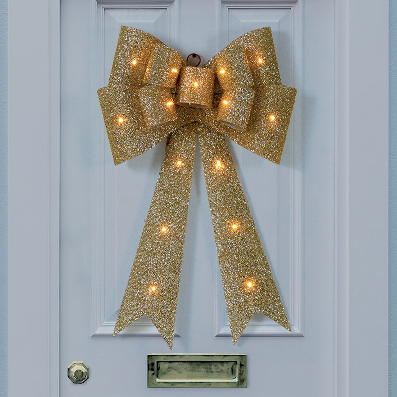 Festive Feeling Battery Operated Light-Up Christmas Bow | Home Bargains