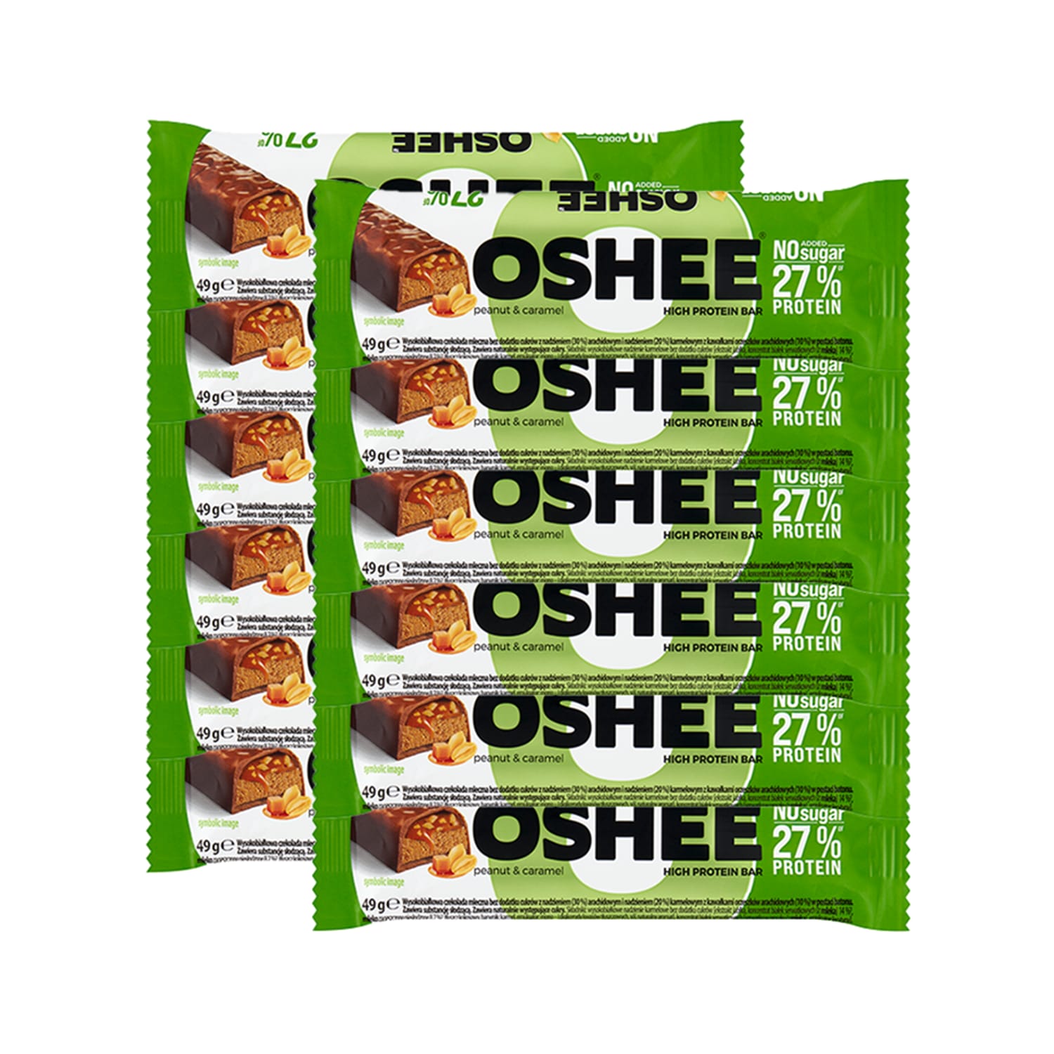 Oshee High Protein Peanut & Caramel Bar 49g x 12 | Home Bargains