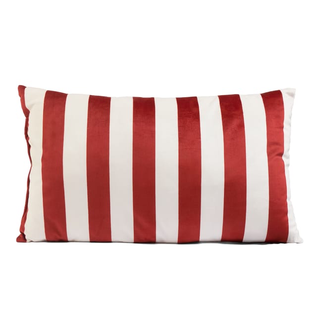 Home Striped Cushion - Red | Home Bargains