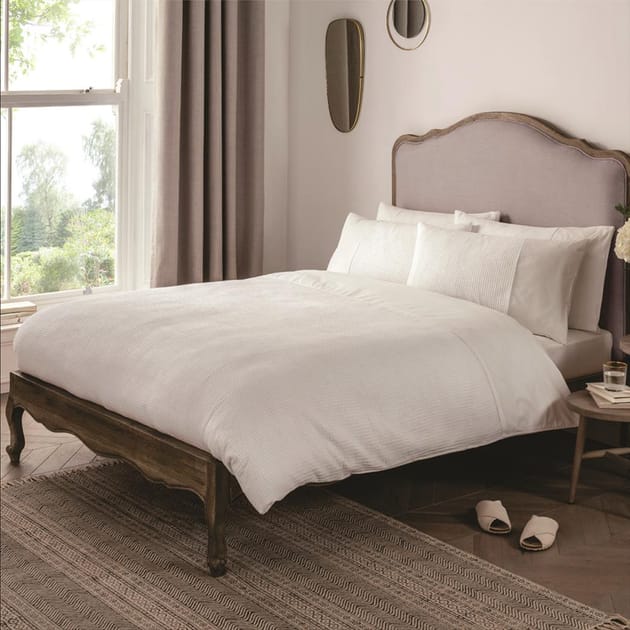 The Threadery 100% Cotton Waffle Duvet Set | Home Bargains