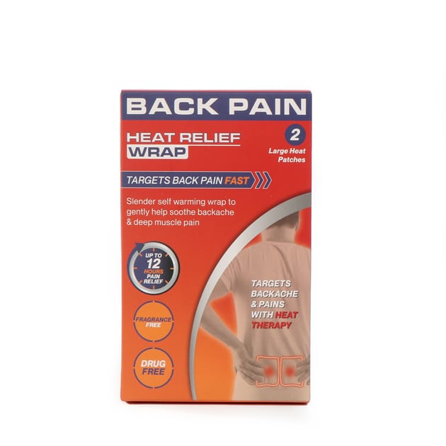 Heat Relief Wrap Waist/Back 2 Pack | Home Bargains