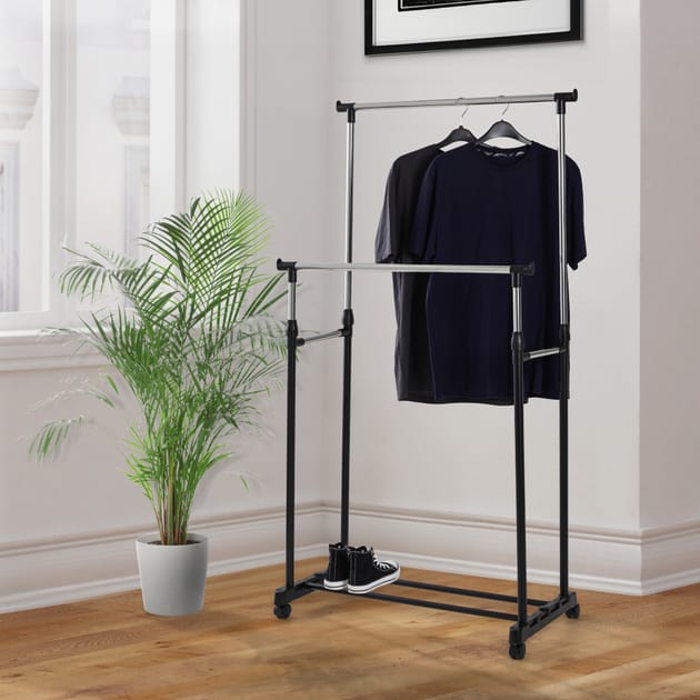 Utility Adjustable Double Garment Rail | Home Bargains