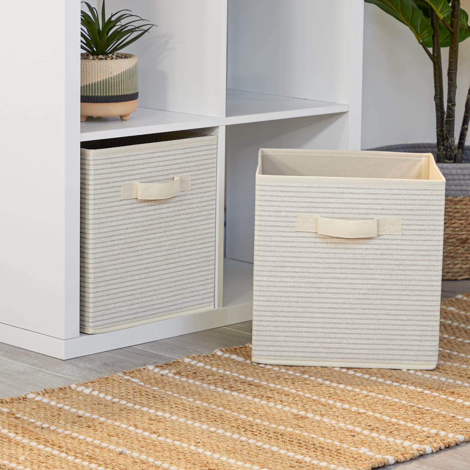 The Lifestyle Edit Set Of 2 Foldable Storage Cubes | Home Bargains