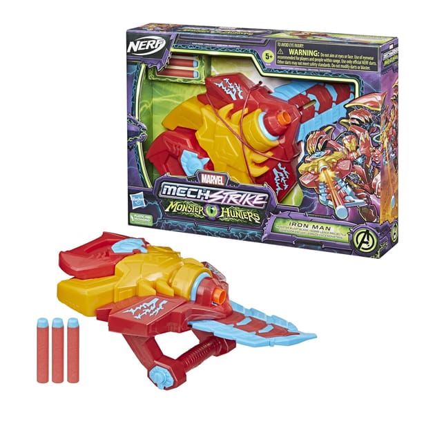 Nerf Avengers Mech Strike Monster Hunters - Iron Man | Home Bargains