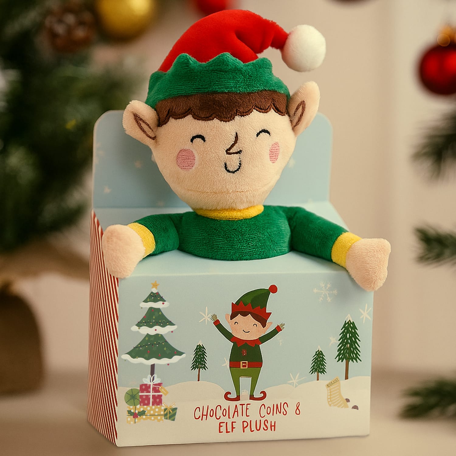 Chocolate Coins & Elf Plush | Home Bargains