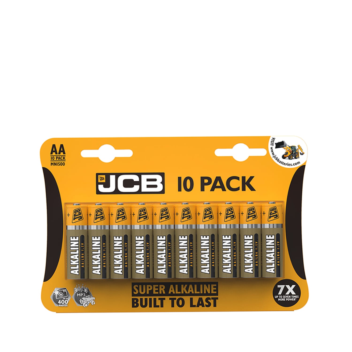 JCB Super Alkaline AA Batteries 10 Pack | Home Bargains