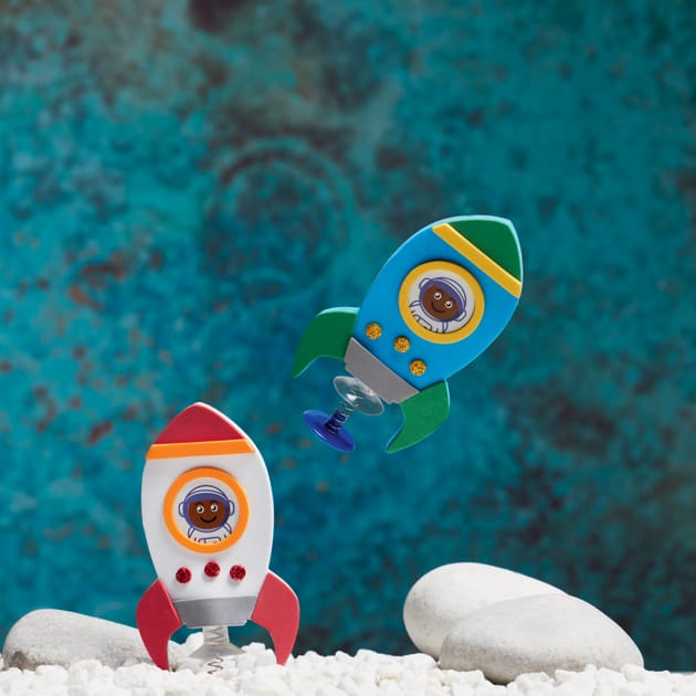 Craft Time Make Your Own Jumping Foam Rockets | Home Bargains