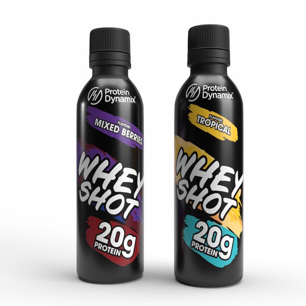Protein Dynamix Protein Shot 100ml - Tropical & Mixed Berry x12 | Home ...