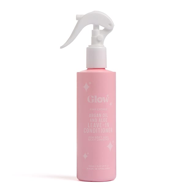 Glow Argan Oil & Aloe Leave-in Conditioner 250ml - Lychee | Home Bargains