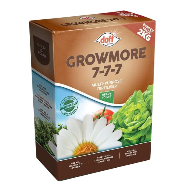 Doff Growmore 7-7-7 Ready to Use Fertiliser 2kg | Home Bargains