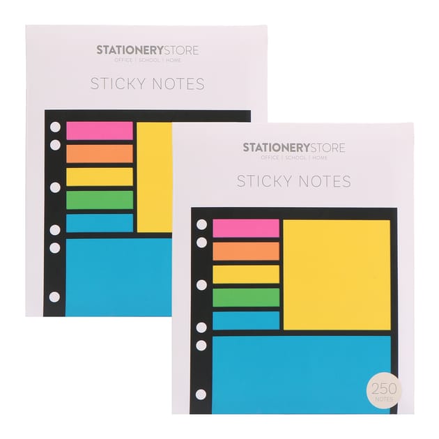 Stationery Store Sticky Notes x2 | Home Bargains