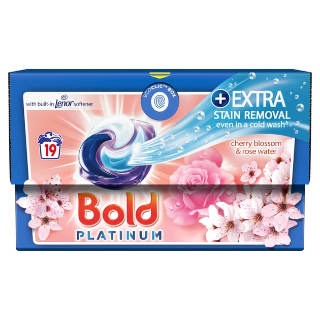 Bold Platinum Pods Washing Liquid Capsules Cherry Blossom 19 Washes ...