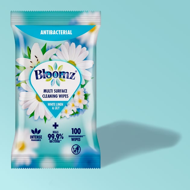 Bloomz Multi Purpose Cleaning Wipes 100s - White Linen & Lily | Home Bargains