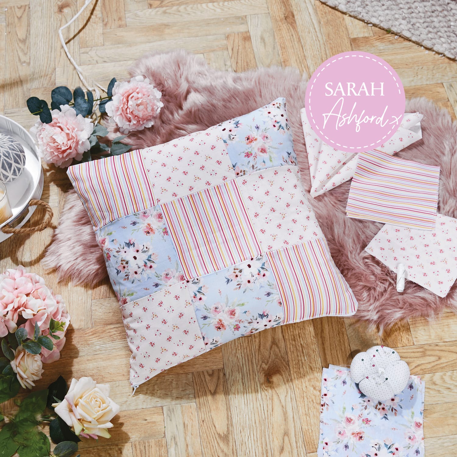 Sarah Ashford Make Your Own Patchwork Kit | Home Bargains
