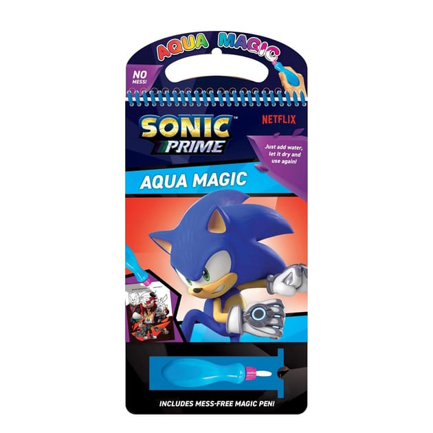 Sonic Prime Aqua Magic Water Colouring Book | Home Bargains