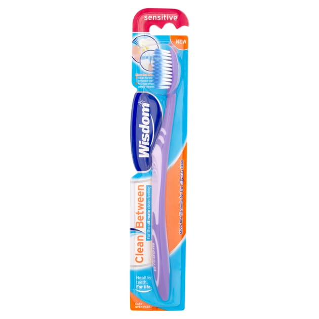 Wisdom Clean Between Sensitive Toothbrush | Home Bargains