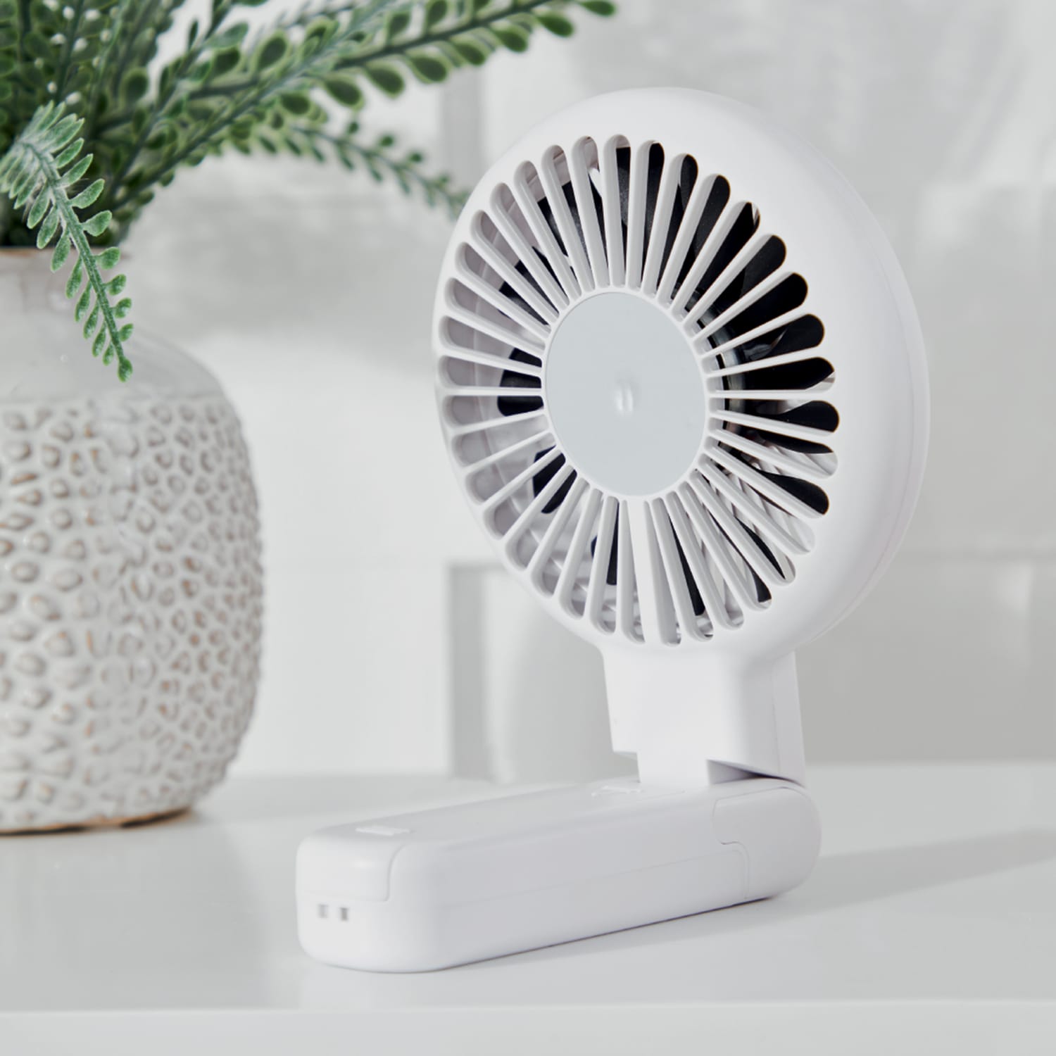 Pifco 2-In-1 Rechargeable Handheld Fan | Home Bargains