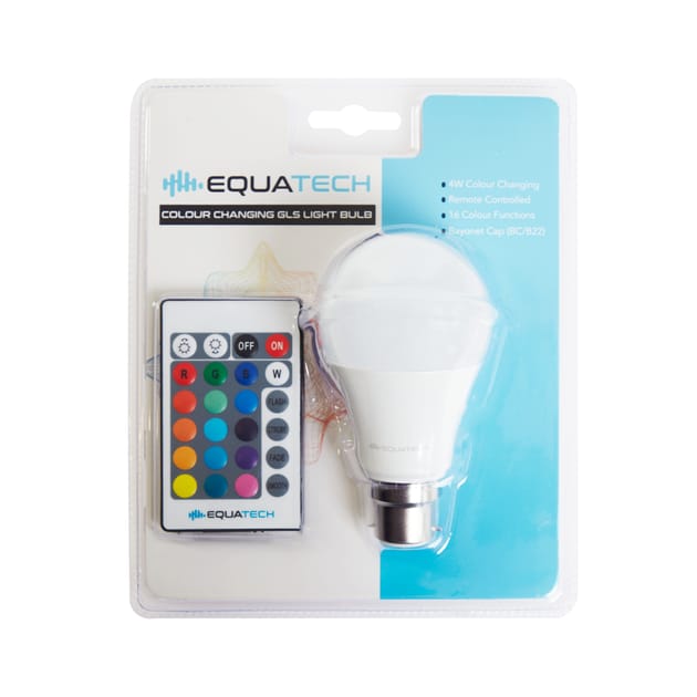 Equatech Colour Changing LED Bulb & Remote | Home Bargains