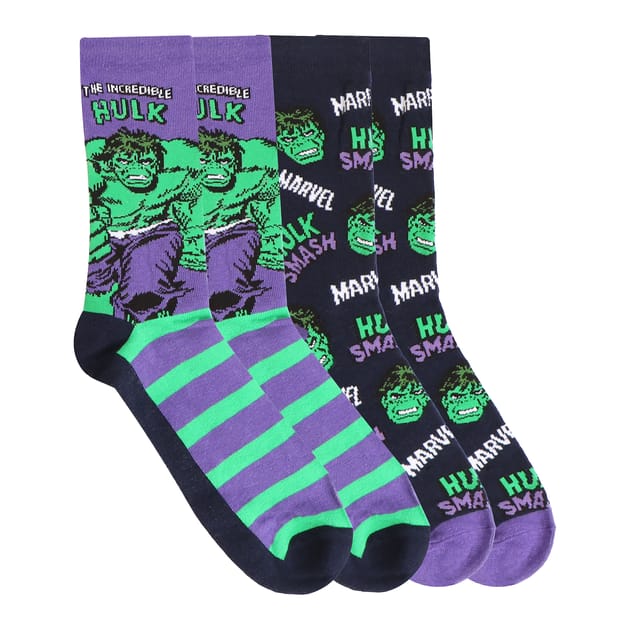 Marvel Men's Printed Socks Hulk 2 Pack - Size 7-11 | Home Bargains