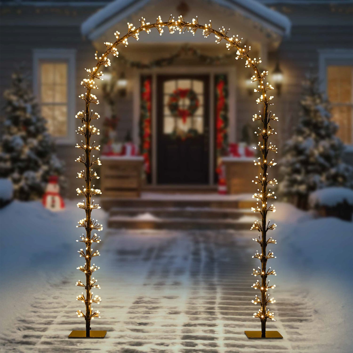 Prestige Mains Operated LED Light-Up Starburst Door Arch 2.3m | Home ...