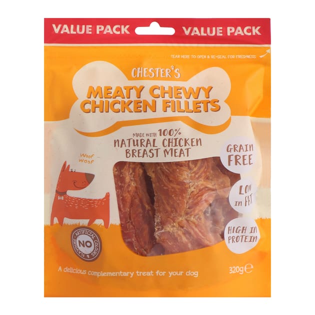 Chester's Meaty Chewy Chicken Fillets 320g | Home Bargains