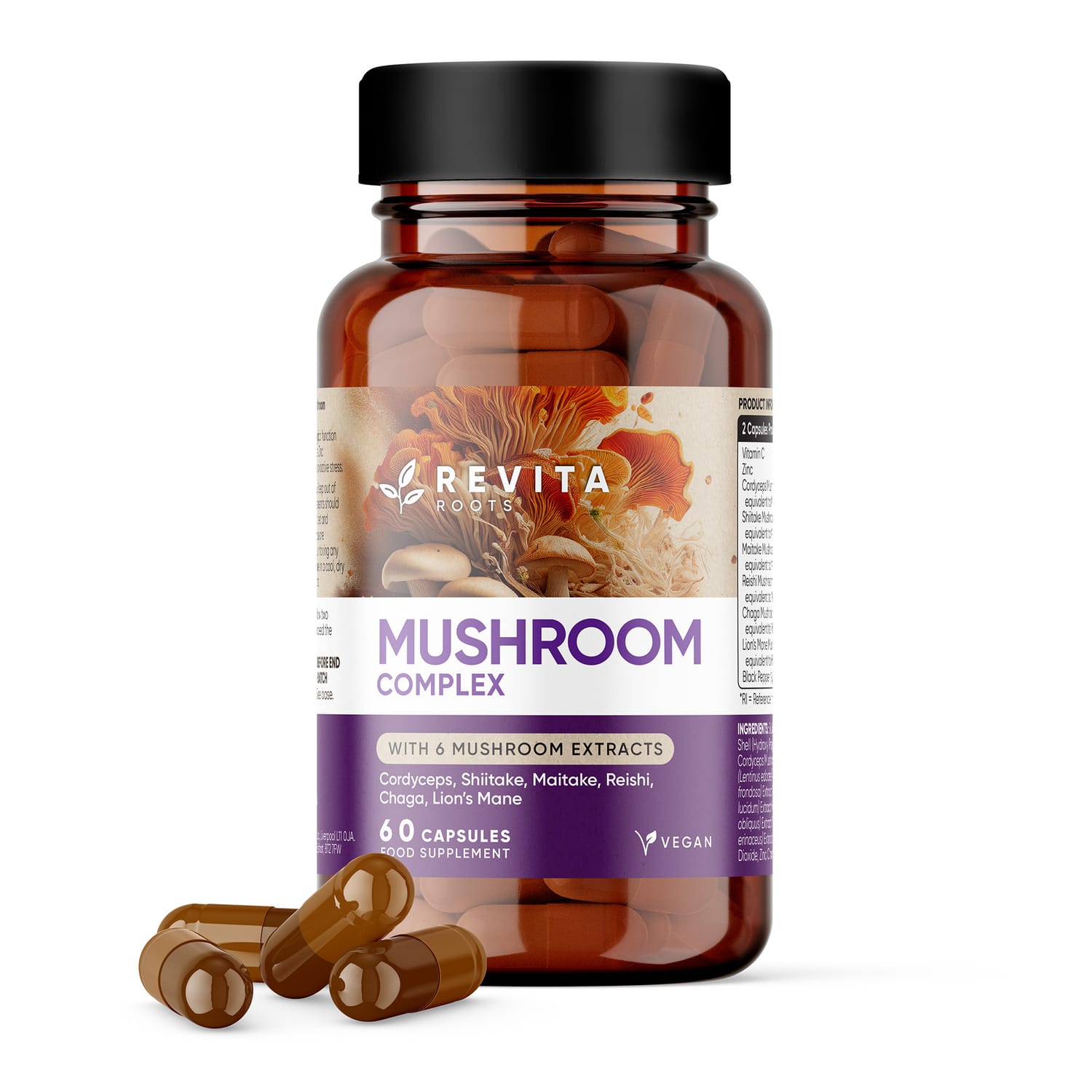 Revita Roots Mushroom Complex Capsules 60s | Home Bargains