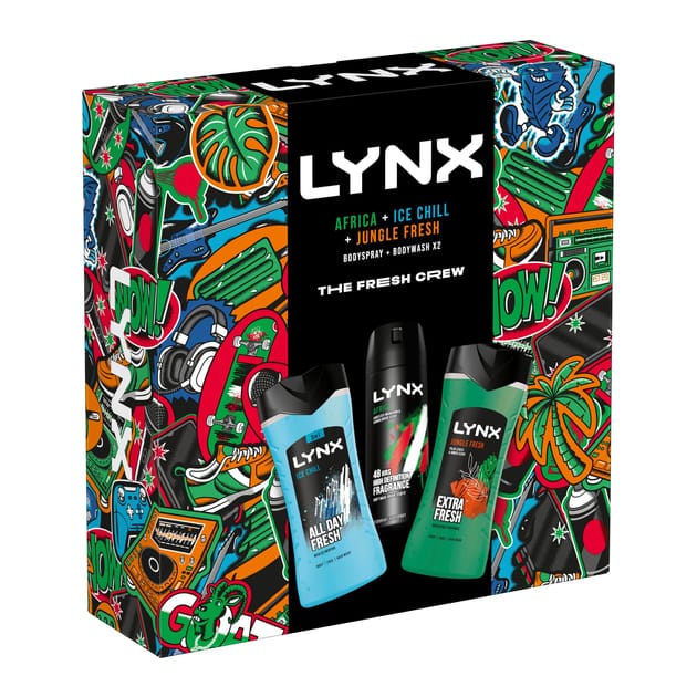 Lynx Body Spray Trio Gift Set - The Fresh Crew Africa/Ice Chill/Jungle ...