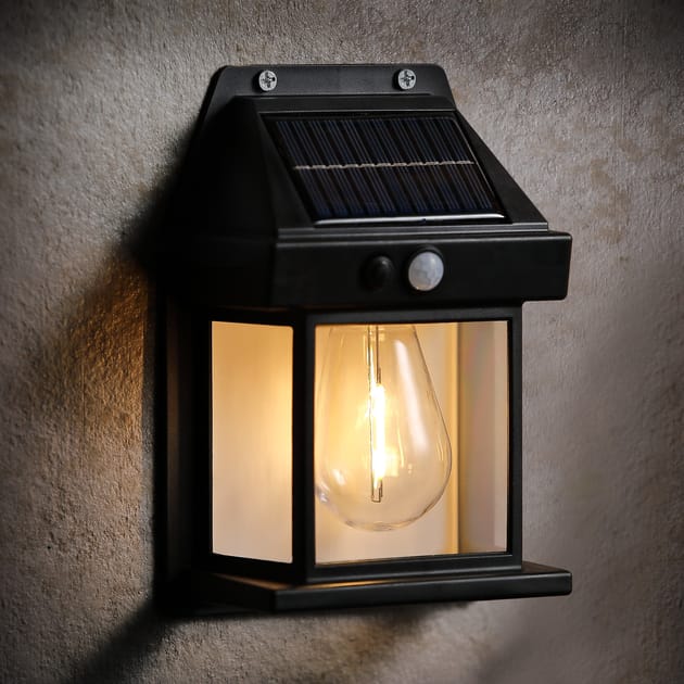 Firefly Motion Sensor Security Lantern Solar Light | Home Bargains