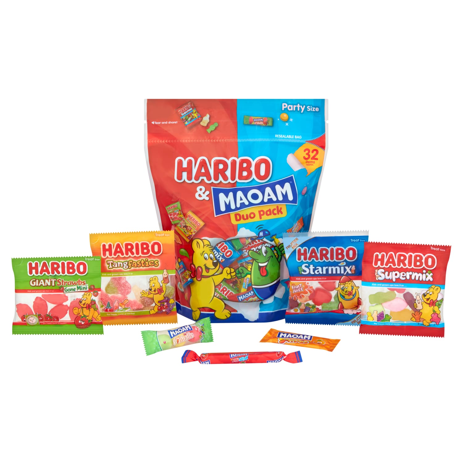 Haribo & Maoam 32 Mini Bags Duo Pack 450g | Home Bargains